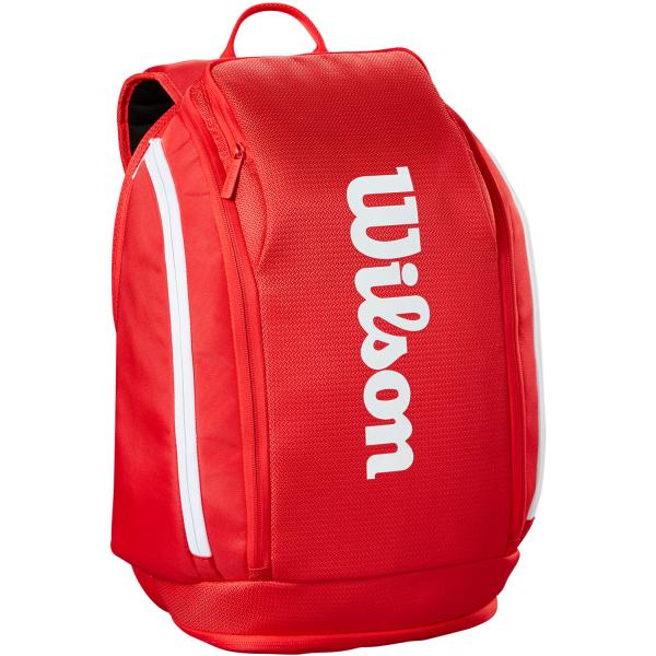 ウイルソン Wilson SUPER TOUR WILSON RED BACKPACK RED WR80369010　テニス　WILSON バッグのシグネチャーシリーズ・ SUPER TOUR がアップデートし登場。世界を転戦する選手たちの...