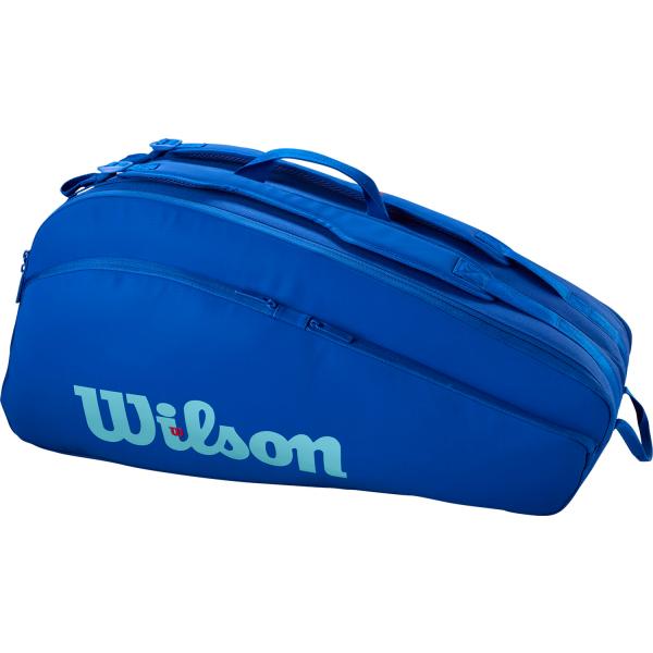 ウイルソン Wilson ULTRA V5 TOUR 12PK BLUE WR80443010　テニス　メインポケットは 2 室に分かれており、ラケットは最大 12 本まで収納可。両サイドには小物が収納出来る大型のアウトポケット、通気性のあ...
