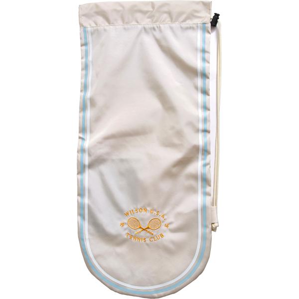 ウイルソン Wilson LEGACY RACQUET SOFT COVER CREAM/BLUE WR80494020　テニス　WILSON らしいクラシカルなデザインのソフトケース。デザイン性は勿論、耐久性の高い素材を使用し、サイドには...