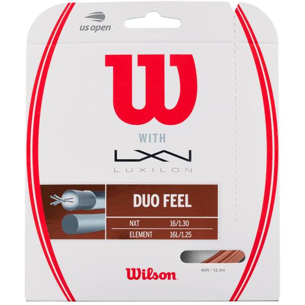 ウイルソン Wilson DUO FEEL ELEMENT 125 &amp; NXT 16 WRZ949730　テニス　ELEMENT と NXT のハイブリッド。極上なソフトフィーリングを最大限に引き出しタッチショットで優位性発揮するモ...
