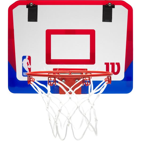 ウイルソン Wilson NBA MINI HOOP CLEAR WZ6017401　バスケット　本物の NBA スタイルを、自宅で気軽に楽しめるミニゴールセット。耐久性に優れたポリカーボネート製バックボードと、本格的な鉄製リングを採用し、...