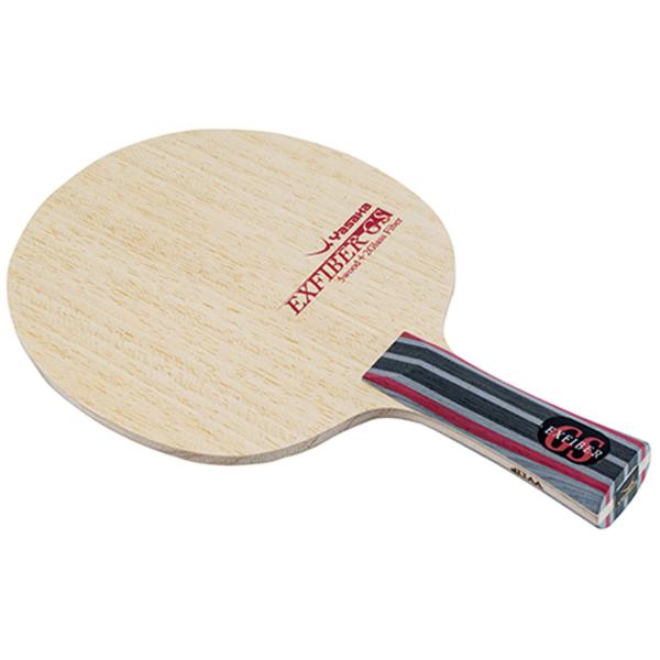 ヤサカ Yasaka エクスファイバー GS YR273　卓球　カーボンよりも柔軟性に優れたグラスファイバーを採用することで硬くなりすぎず、ややハードな木材ラケットの様な打球感で高い反発力を持ちます。弾きの良さもありながらも強弱のコントロー...