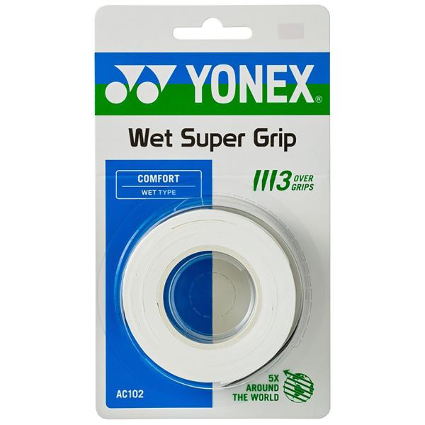 ヨネックス YONEX ウェットスーパーグリップ 3本入 グリップテープ ぐりっぷ ウェット 吸汗 アクセサリー  AC102 011　テニス　ウエット感に優れるロングセラーモデル。  爆買