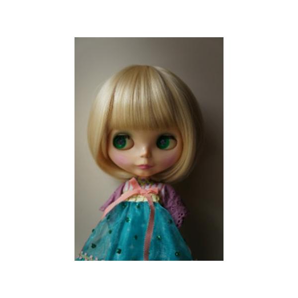 no.49378061-10・[ネオブライス用]Lサイズウィッグ(10インチ)乙女おかっぱ(ブロンド)※本品はお人形用です☆耐熱 190度まで・サイズ：ネオブライス用※髪を抜いた頭皮、もしくは短くカットした坊主頭に使用できる大きさです。カス...