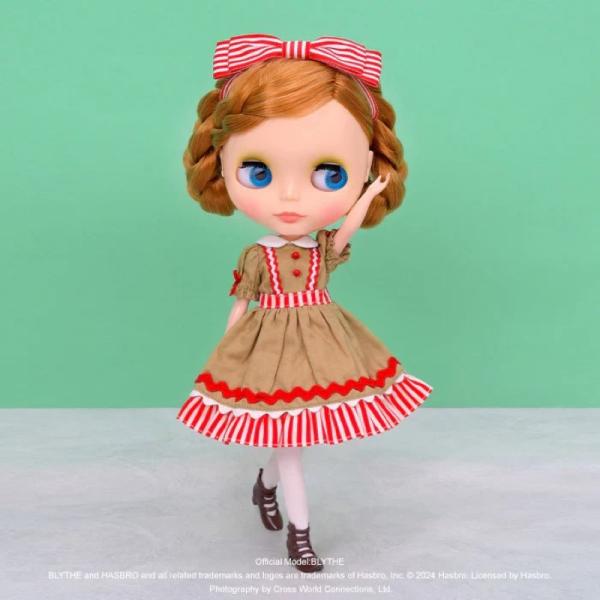 no.5979403・[1/6Doll・ネオブライス用] JM Dear Darling fashion for dolls「ストライプリボンセット」・サイズ：ネオブライス・セット内容：ワンピース　ヘアバンド※セット内容以外のドール、小物は...