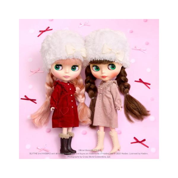 no.5979420・1/6Doll・ネオブライス用　JM Dear Darling fashion for dolls　コーデュロイワンピース・サイズ：ネオブライス・セット内容：ワンピース　1点・色：ピンク/レッド※セット内容以外のドール...