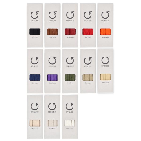 SPL-9501はカラー豊富なスピングル公式シューレース（靴紐）。石目模様に織った綿素材の平らな靴紐で、幅は約7mmです。