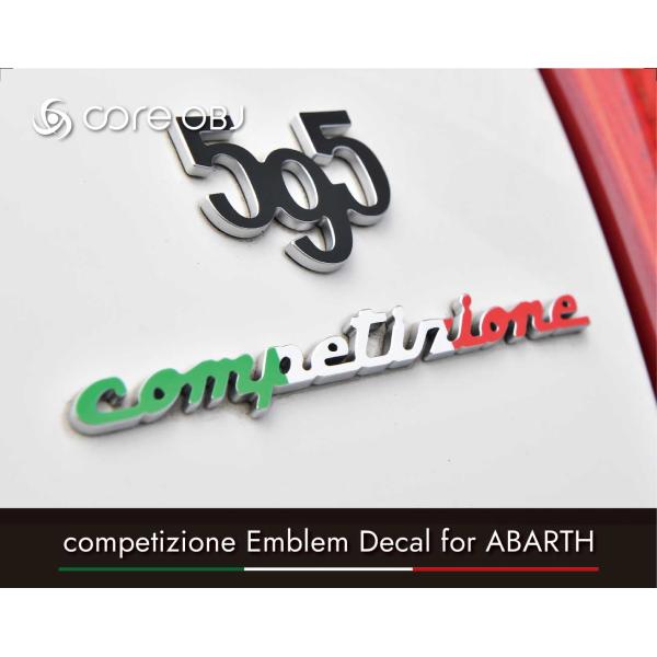 core OBJ competizione Emblem Decal (1PCS)です。マットブラック、レッド、イエロー、トリコロールの4色をラインアップ。シルバーのエンブレムをボディ同色カラーや、イタリアンカラーにすることで、 さりげない...
