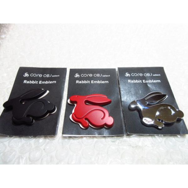 VW用 ラビットエンブレム/Rabbit Emblem(CO-VWE)です。 本体カラーは、1.クローム　2.マットブラック　3.レッドの3タイプで、 サイズはW：約50mm H：約40mm T：約4mmです。 VWが北米において、初代Go...