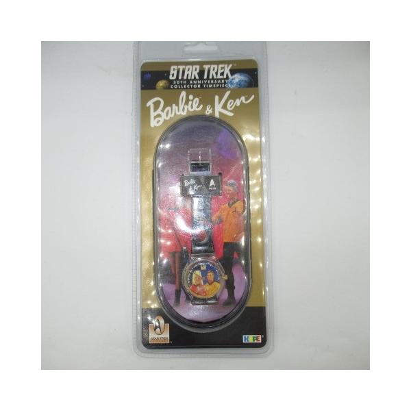 ＜商品説明＞【メーカー名】　MATTEL【サイズ】約２７．５センチ【商品説明】レア！Vintageの３０周年アニバーサリーコレクターのSTAR TREKの腕時計です！Barbie＆Kenの写真です★未開封なので、動作確認はできていません。中...