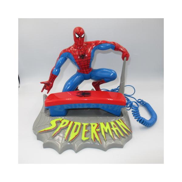＜商品説明＞【サイズ】　約２７×２７×２６センチ【商品説明】１９９４年製のスパイダーマンの電話です！ちゃんと使えます！未使用のデッドストックです★中古になりますので多少の傷みや汚れがあります。※こちらの商品は海外での買いつけ商品になっており...