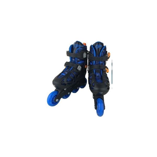 サイズ調整が工具不要で簡単にできます。ブレーキは片方だけに付いています。サイズ：20〜23cm（1cm刻み4段階）ウィール：72mm 84Aベアリング：ABEC1