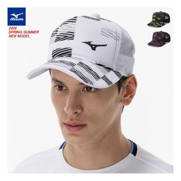 MIZUNO ミズノ キャップゲームシャツとデザインを連動させたキャップ■サイズフリー（頭周り：56〜60cm）ひさし7.5cm■カラー01：ホワイト94：ブラック×イエロー96：ブラック×マゼンタ■素材ポリエステル100％■原産国中国製