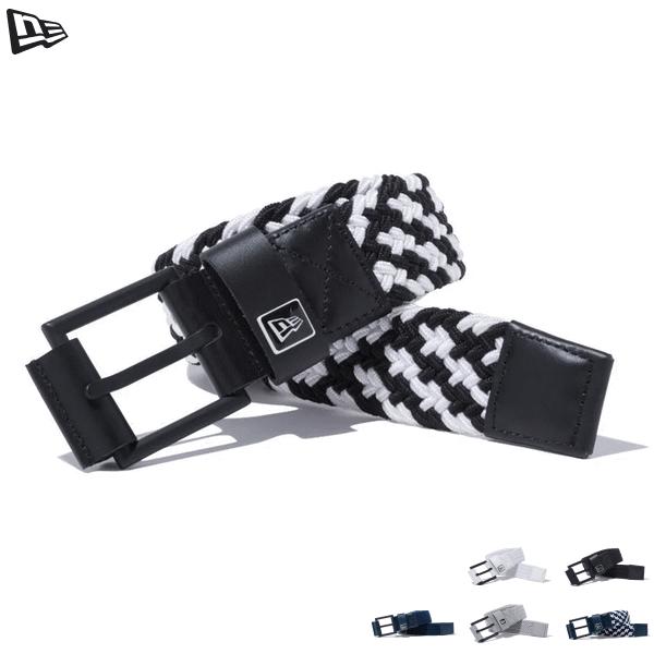 NEWERA ニューエラ ベルト編み込みデザインのストレッチベルト。フリーサイズ。■サイズ：One Sizeベルト長さ：約105cm（バックル含まず）ベルト幅：約3.4cm※ストレッチ素材の特性上、長さに多少の誤差が生じる場合がございます■...