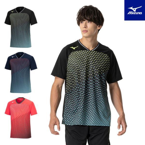 ミズノ 卓球ユニフォーム メンズ ゲームシャツ男女兼用 半袖シャツ ゲーム ウエアサイズ　XS、S、M、L、XL、2XLカラー09：ブラック14：ネイビー63：ラディアントレッドポリエステル100％中国製・JTTA 日本卓球協会公認商品・吸...