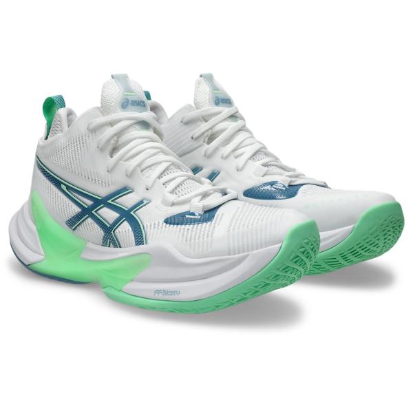 ■メーカー名： ASICS（アシックス）■品名 ： アシックス  メタライズ 2■品番：1051A089-102■カラー：White/Saba Blue■幅/ラスト：STANDARD■アッパー素材：合成樹脂・合成繊維・人工皮革（合成皮革）■...