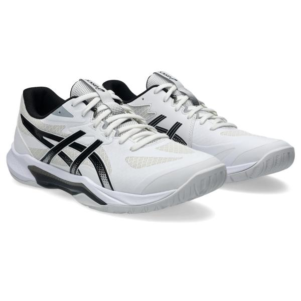 ■メーカー名：asics（アシックス）■品名：GEL-TACTIC 13■品番：1073A079■カラー：100(White/Black)■幅/ラスト：STANDARD■アッパー素材：合成樹脂・人工皮革（合成皮革）・合成繊維■アウター素材：...