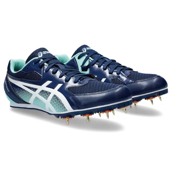 足への負担を軽減させる機能を搭載。多種目に対応した土トラック兼用スパイク。土踏まずの落ち込みに対してサポートパーツを搭載。アッパーは通気性を向上させホールド性と耐久性を高める人工皮革で補強。■対応種目：トラック全般（100m~1500m/ハ...