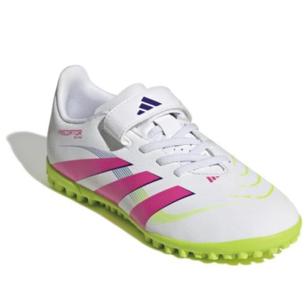 ゴールを奪うために開発されたジュニア用のアディダス プレデター CLUBを履いて、点を取りにいこう。面ファスナーストラップとシューレースが足をホールドする、合成アッパーにソフトなテキスタイルのライニングを合わせたシューズが、快適な履き心地を...