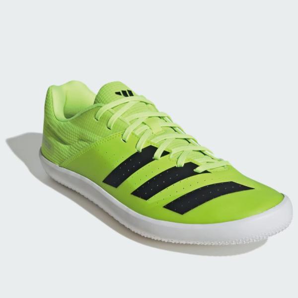 コンディションを整えて、試合に挑む。砲丸投、円盤投、ハンマー投で自己ベストを叩き出すためにデザインされた、アディダス トラックシューズ。回転する間、足がブレないように固定する、初心者および中級アスリート向けの安定感のある設計。足を包み込むア...