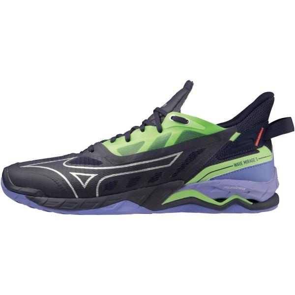 ■メーカー名：mizuno（ミズノ）<BR>■品名：WAVE MIRAGE 5<BR>■品番：X1GA2350<BR>■カラー：11(パープル×グリーン×シルバー)<BR>■サイズ：23.0〜...