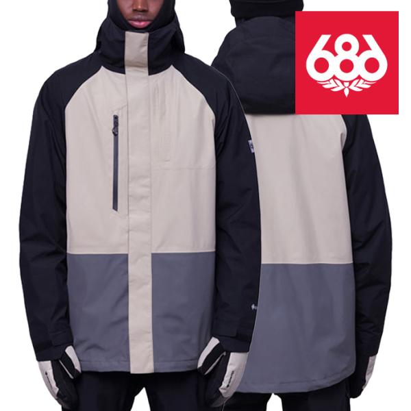 日本正規品 シックスエイトシックス ウェア ジャケット 23-24 686 MEN'S GORE-TEX CORE SHELL JACKET Black Colorblock メンズ 男性 ゴアテックス スノーボード 爆買