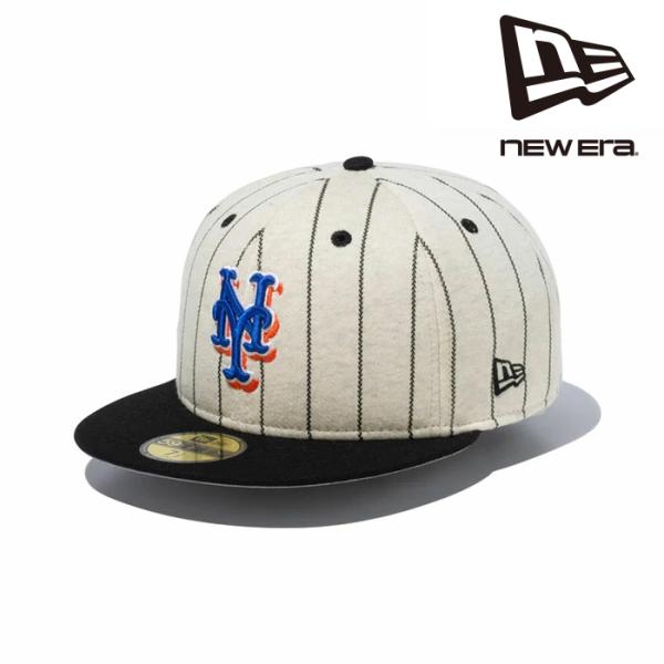 日本正規品 ニューエラ NEW ERA 59FIFTY MLB Oatmeal Heather ニューヨーク・メッツ オートミール ブラックバイザー 14109894 キャップ 帽子 爆買