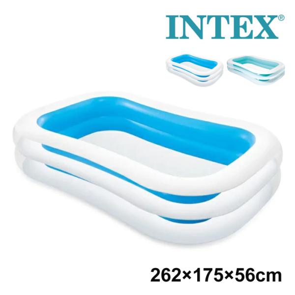 日本正規品 インテックス INTEX スイムセンターファミリープール 262cm U-56483 ビニールプール 家庭用プール 爆買