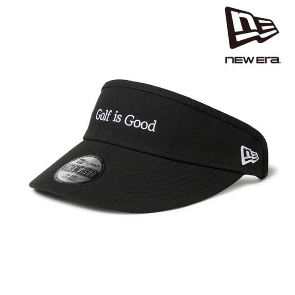 爆買 日本正規品 ニューエラ NEW ERA Women's サンバイザー トールバイザー Golf is good ブラック ゴルフ 52-55.8cm 14668996 帽子