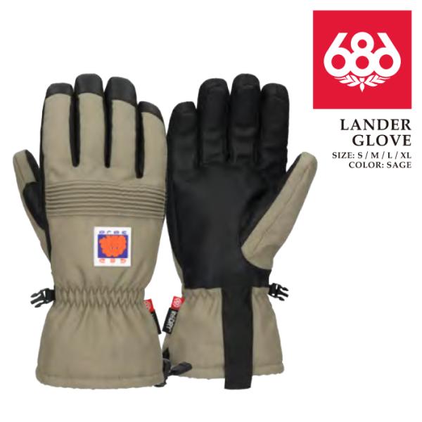日本正規品 スノーボード グローブ シックスエイトシックス 686 LANDER GLOVE Sage メンズ スキー 25-26 爆買