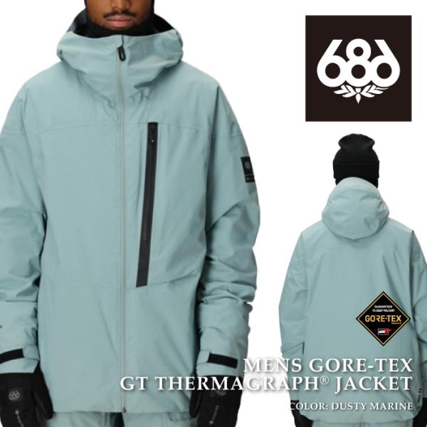 日本正規品 スノーボード ウェア ジャケット シックスエイトシックス 686 MENS GORE-TEX GT THERMAGRAPH JACKET Dusty Marine ゴアテックス メンズ 25-26 爆買
