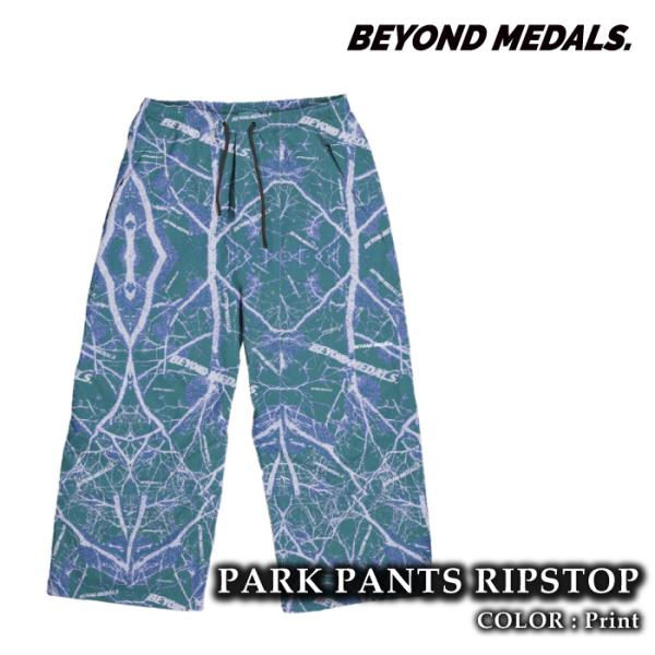 日本正規品 スノーボード ウェア パンツ ビヨンドメダルズ BEYOND MEDALS PARK PANTS RIPSTOP Print メンズ レディース 25-26 爆買