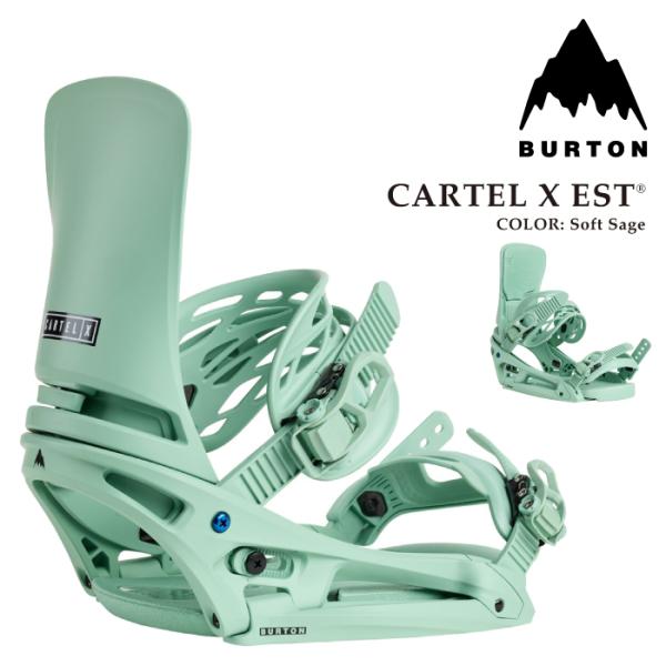 日本正規品 スノーボード ビンディング バートン BURTON MENS CARTEL X EST Soft Sage カーテル エックス イーエスティー バインディング メンズ 25-26