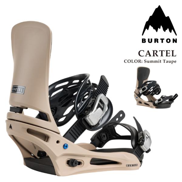日本正規品 スノーボード ビンディング バートン BURTON MENS CARTEL Re:Flex Summit Taupe カーテル リフレックス バインディング メンズ 25-26 爆買