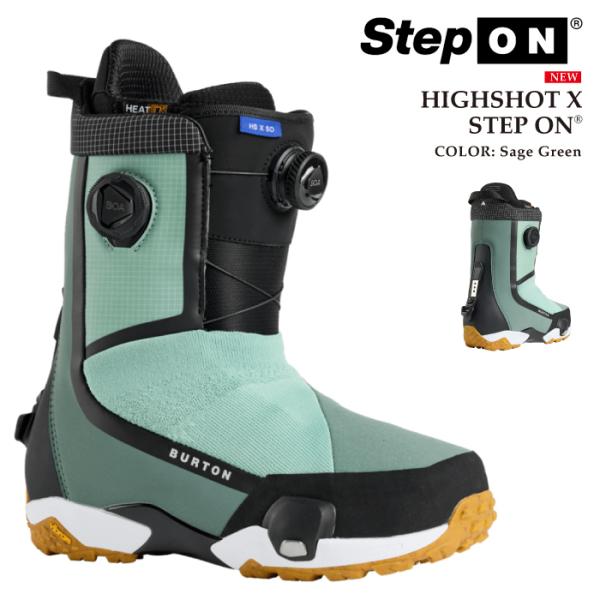 日本正規品 スノーボード ブーツ バートン BURTON MENS HIGHSHOT X STEP ON WIDE Sage Green ハイショット エックス ステップオン ワイド メンズ 25-26