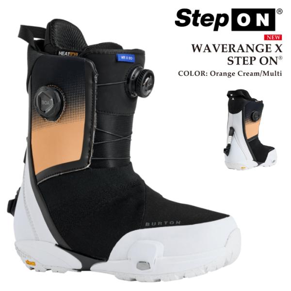 日本正規品 スノーボード ブーツ バートン BURTON MENS WAVERANGE X STEP ON WIDE Orange Cream Multi ウェイブレンジ エックス ステップオン ワイド メンズ 25-26 爆買