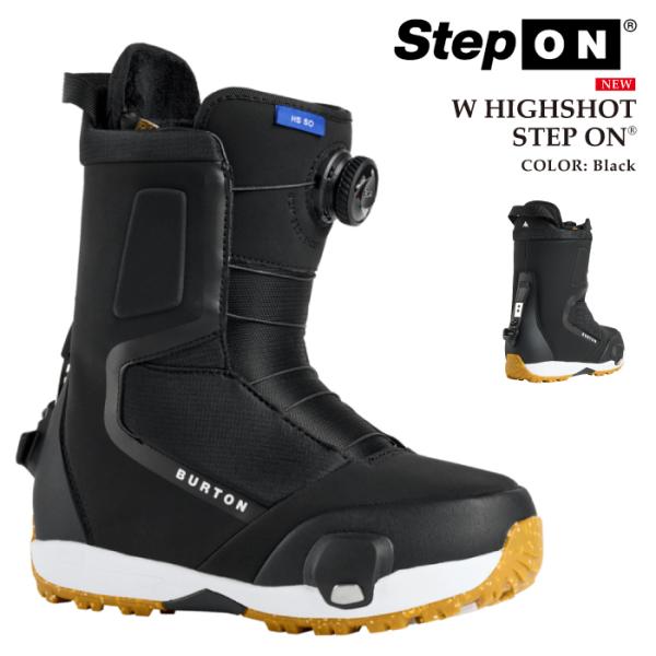 日本正規品 スノーボード ブーツ バートン BURTON WOMENS HIGHSHOT STEP ON WIDE Black ハイショット ステップオン ワイド レディース 25-26 爆買