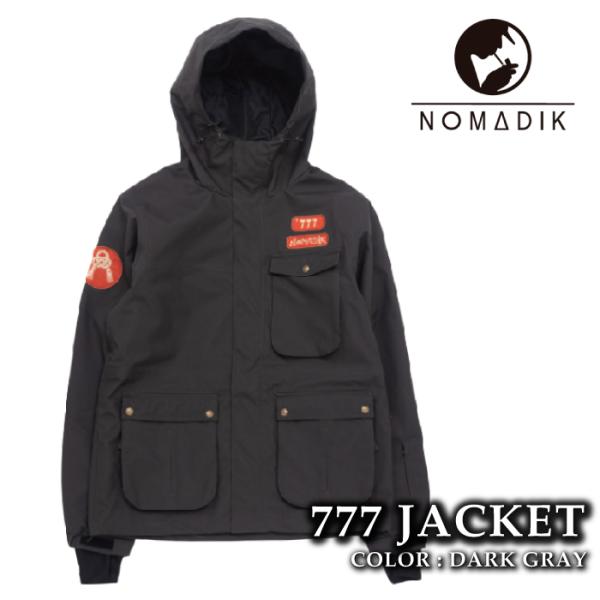 日本正規品 スノーボード ウェア ジャケット ノマディック NOMADIK 777 JACKET Dark Grey メンズ レディース 25-26 爆買