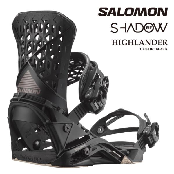 日本正規品 スノーボード ビンディング サロモン SALOMON HIGHLANDER Black ハイランダー バインディング メンズ レディース 25-26 爆買