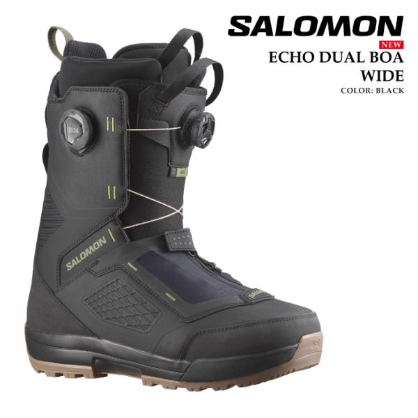 日本正規品 スノーボード ブーツ サロモン SALOMON ECHO DUAL BOA WIDE Black エコー ボア メンズ 25-26 爆買