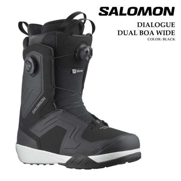 爆買 日本正規品 スノーボード ブーツ サロモン SALOMON DIALOGUE DUAL BOA WIDE Black ダイアログ ボア メンズ 25-26
