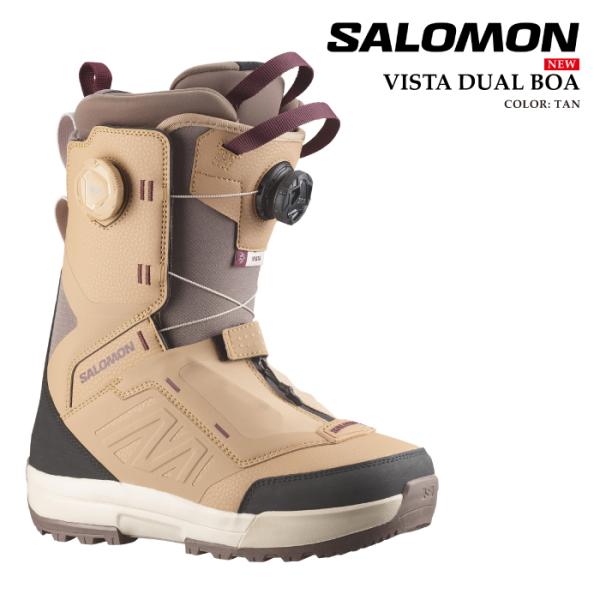 日本正規品 スノーボード ブーツ サロモン SALOMON VISTA DUAL BOA Tan ヴィスタ ボア レディース 25-26 爆買