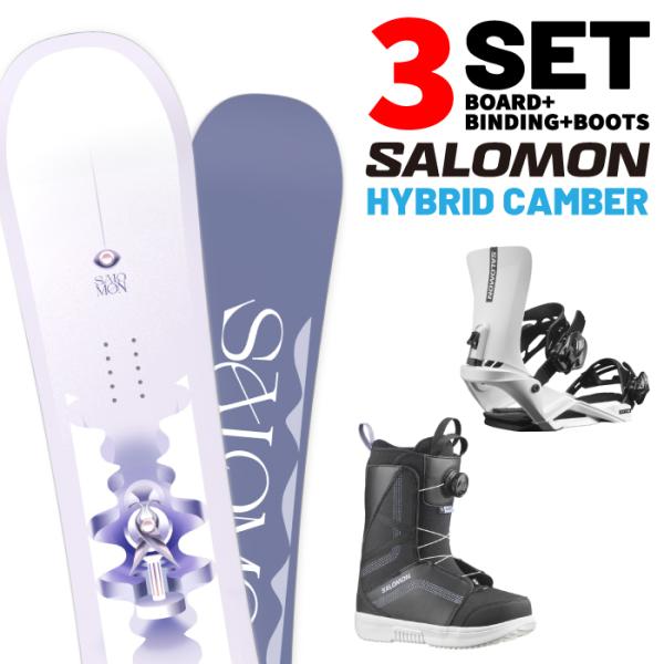 日本正規品 取付可能 スノーボード ビンディング ブーツ 3点セット サロモン SALOMON LOTUS + RHYTHM + SCARLET BOA ロータス リズム スカーレット 板 バインディング レディース 25-26