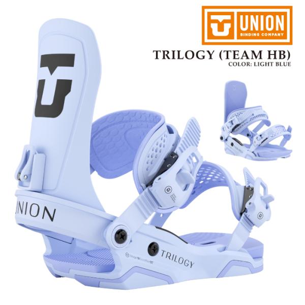 日本正規品 スノーボード ビンディング ユニオン UNION TRILOGY TEAM HB Light Blue トリロジー チームハイバック バインディング レディース 25-26