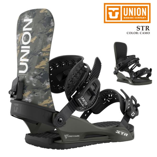 日本正規品 スノーボード ビンディング ユニオン UNION STR Camo エスティーアール バインディング メンズ 25-26 爆買