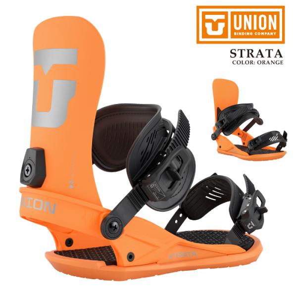 日本正規品 スノーボード ビンディング ユニオン UNION STRATA Orange ストラータ バインディング メンズ 25-26