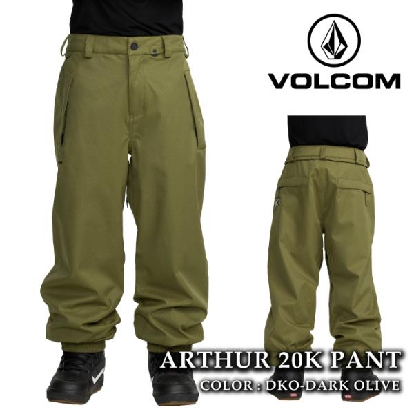 日本正規品 スノーボード ウェア パンツ ボルコム VOLCOM ARTHUR 20K PANT Dark Olive メンズ 25-26 爆買