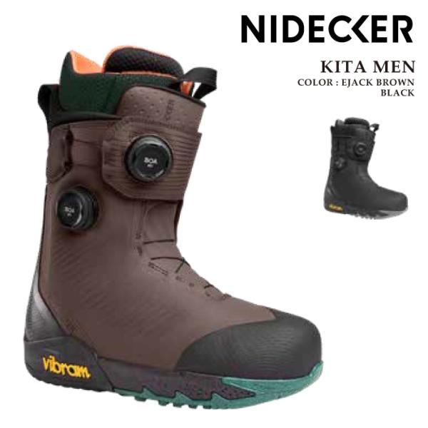日本正規品 スノーボード ブーツ ナイデッカー NIDECKER KITA MEN Black・Ejack Brown キタ メンズ 26-27 爆買