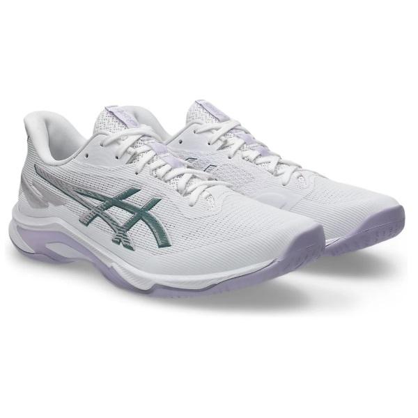 多方向への素早い切り返しやジャンプをサポートするスピードサイロのフラッグシップモデル■メーカー：asics アシックス■品名：NETBURNER BALLISTIC FF 4■品番：1053A070■カラー：106（White/Dahlia...