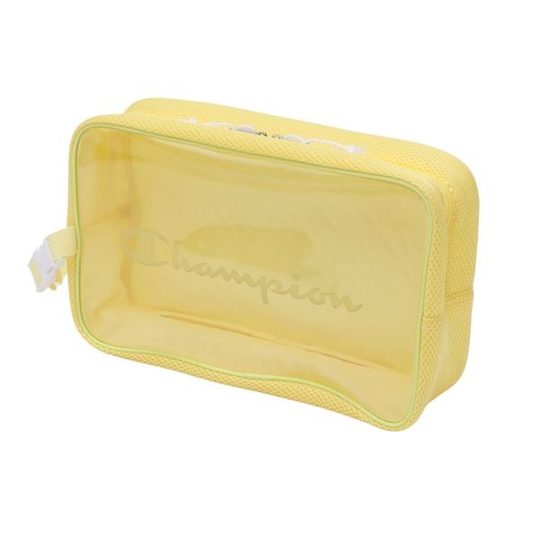 軽量なエアーメッシュ素材のシューズバッグです。持ち手のバックルを使い、他のスポーツバッグなどに装着することも可能。正面にはChampion（チャンピオン）ロゴをプリントしています。■メーカー：Champion チャンピオン■品名：シューズバ...